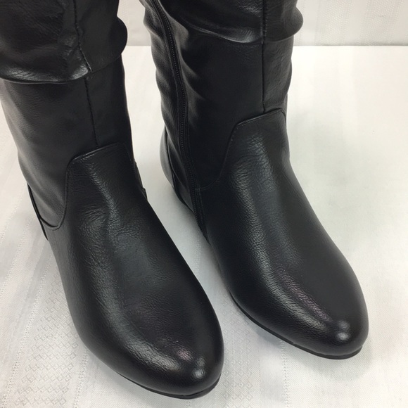 I.D. Required | Shoes | Id Required Black Faux Leather Twilite Boots ...